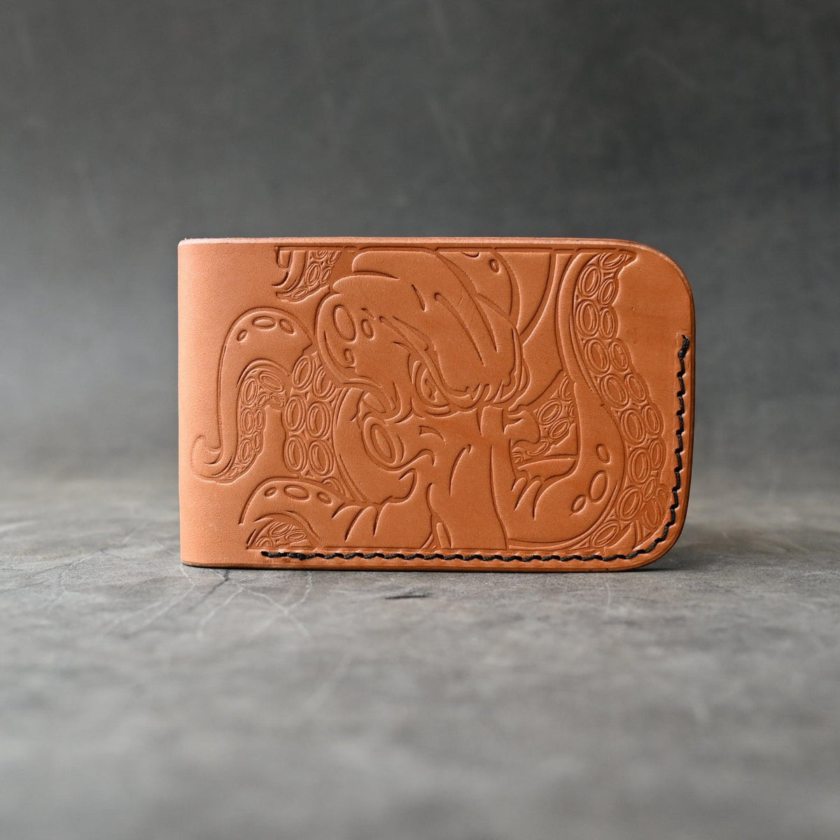 Octopus Minimalist Bifold Wallet Natural