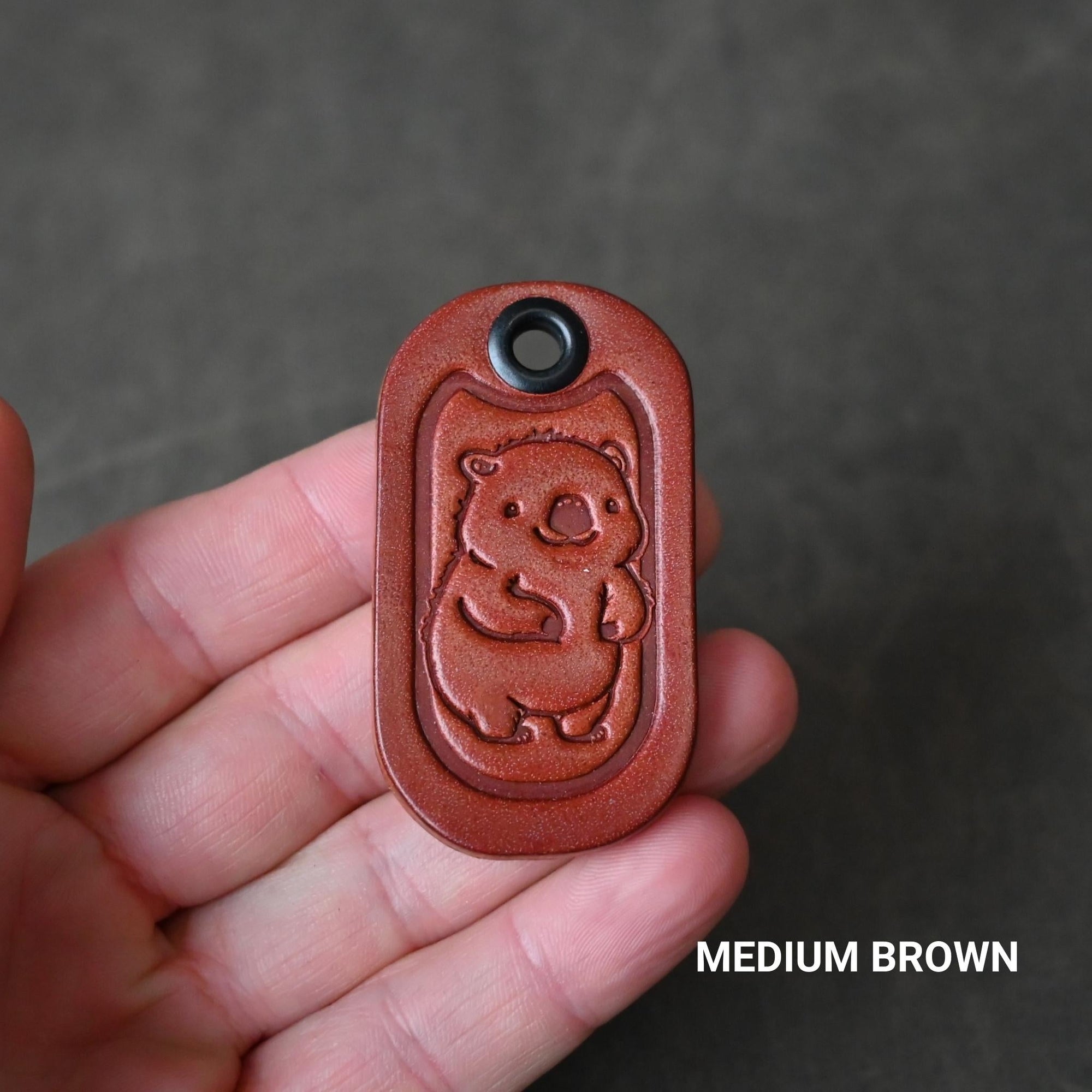 Wombat Leather Key Tag
