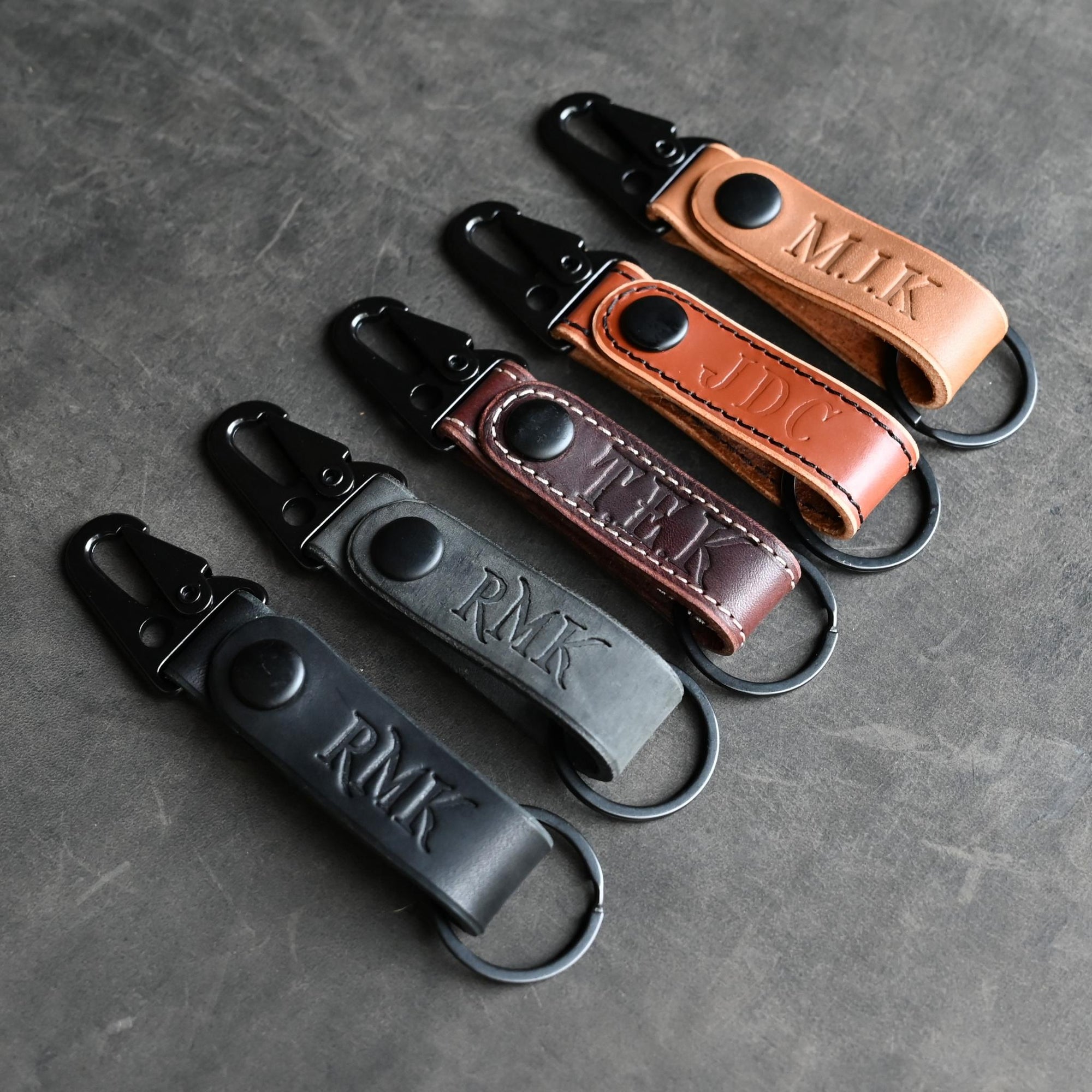 RMK Personalised Leather Key Fob